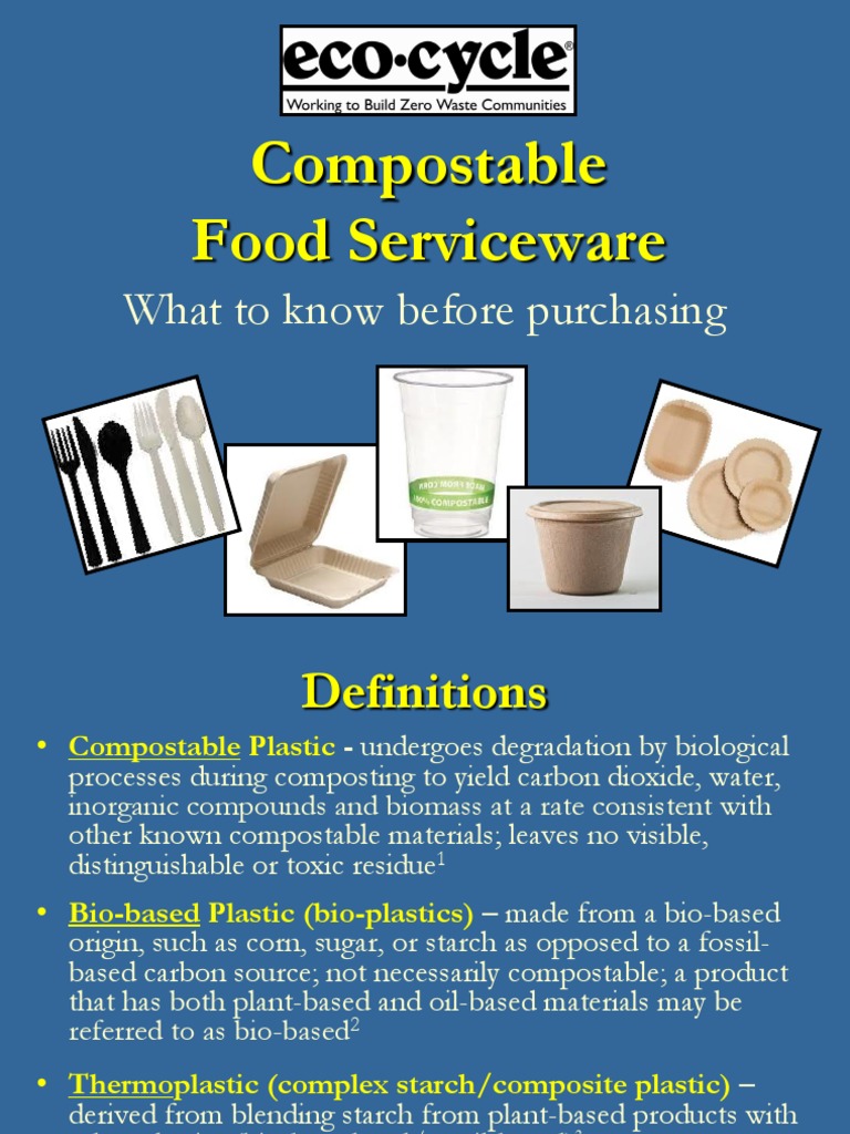 Compostable Food Serviceware: What To Know Before Purchasing | PDF ...