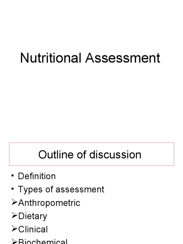 Nutritional Assessment | PDF | Reference Range | Anthropometry