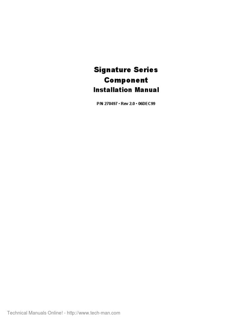Installation Manual - Signature Series SIGA Series Components For EST3 ...
