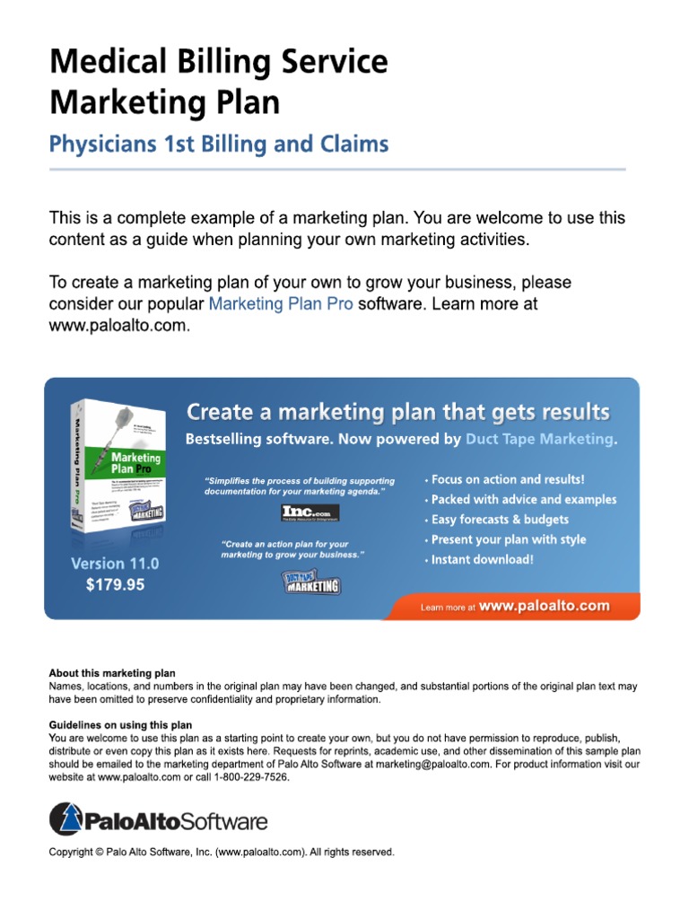 Medical Billing Service Marketing Plan | PDF | Medicare (United States ...