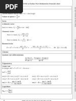 IGCSE Formula Sheet | PDF | Area | Sine
