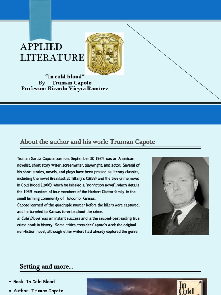 Truman Capote's In Cold Blood Overview | PDF | Crime Thriller | Homicide