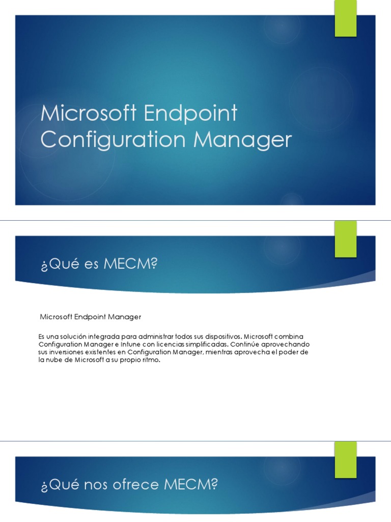 Introducción a Microsoft Endpoint Configuration Manager | PDF ...