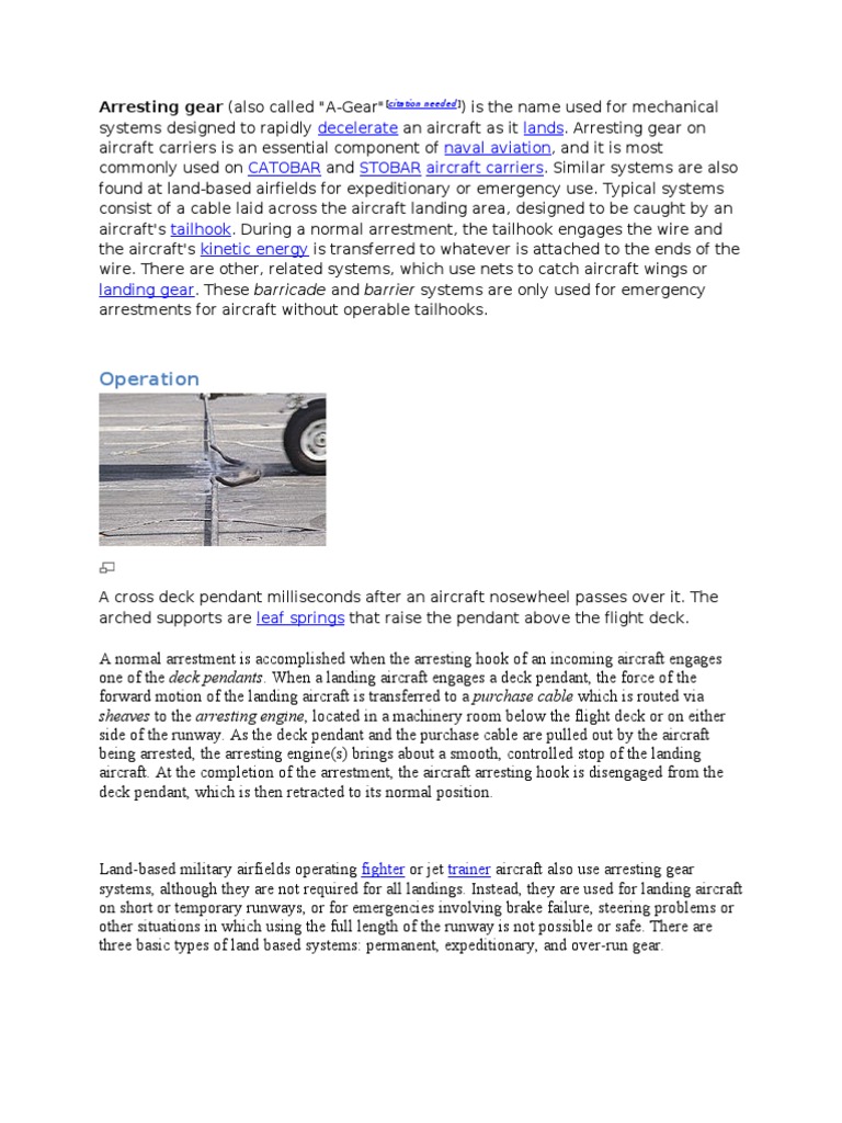 Arresting Gear | PDF | Aviation | Vehicles