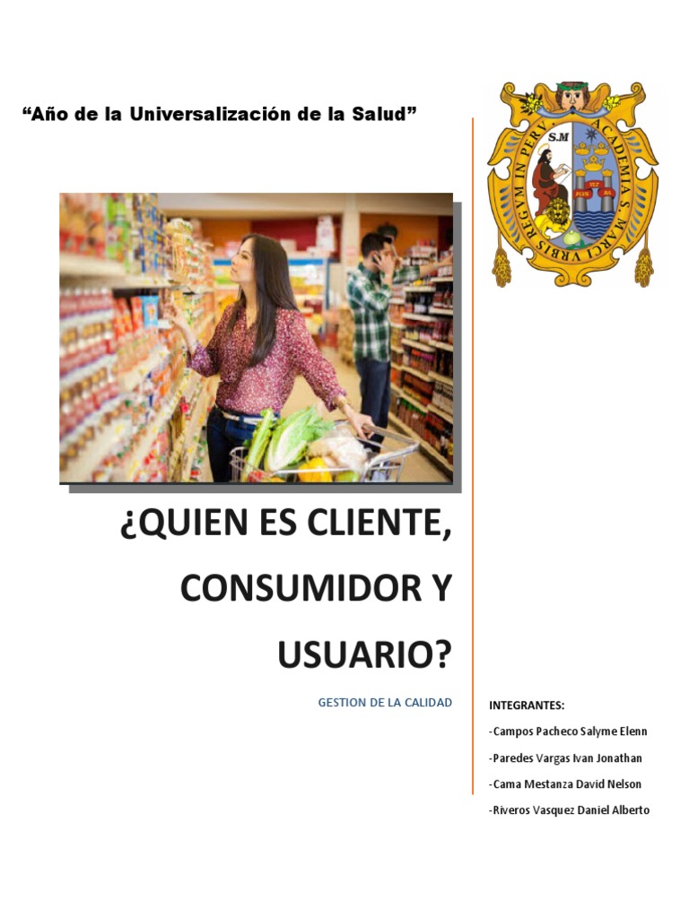 Tarea 2. Consumidor, Usuario y Cliente Final | PDF | Los consumidores ...