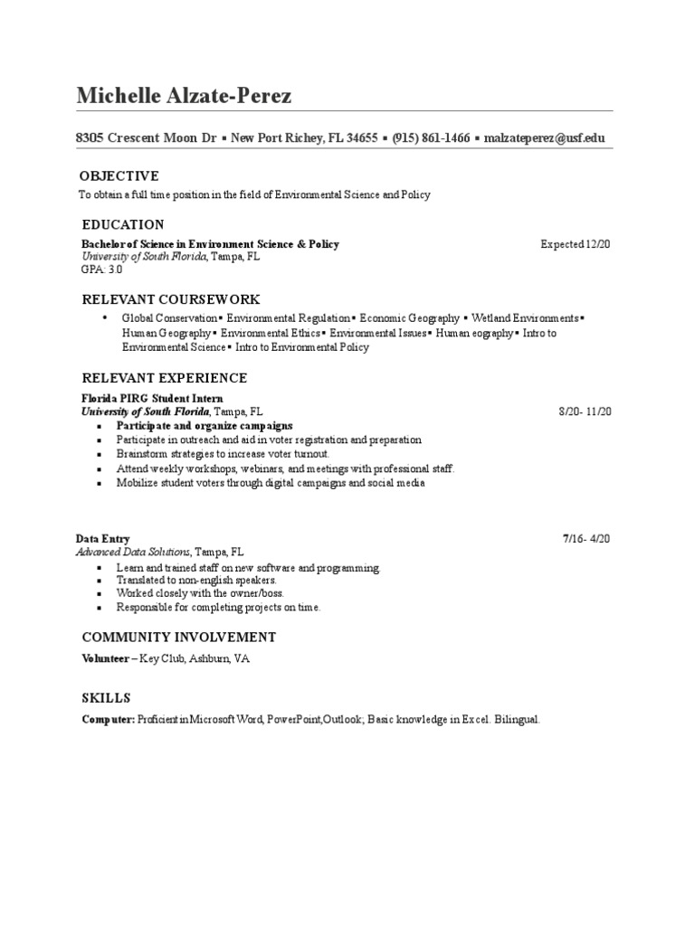 Resume Final | PDF