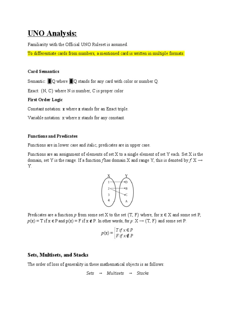 UNO Analysis Redux | PDF | Playing Cards | Function (Mathematics)