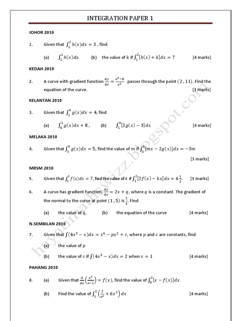Integration 2011 | PDF | Mathematical Analysis | Mathematical Objects