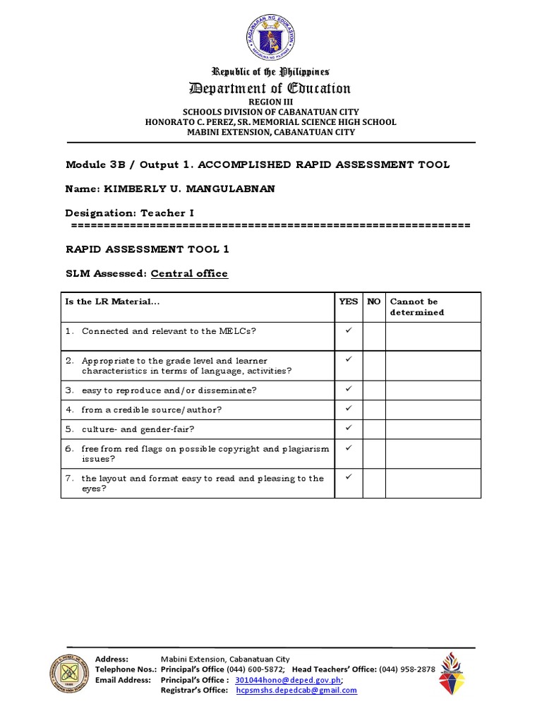 Department of Education: Republic of The Philippines | PDF | Pedagogy ...