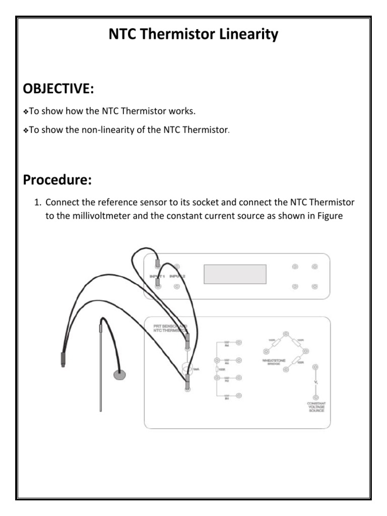 NTC Thermistor Linearity | PDF | Electrical Resistance And Conductance ...