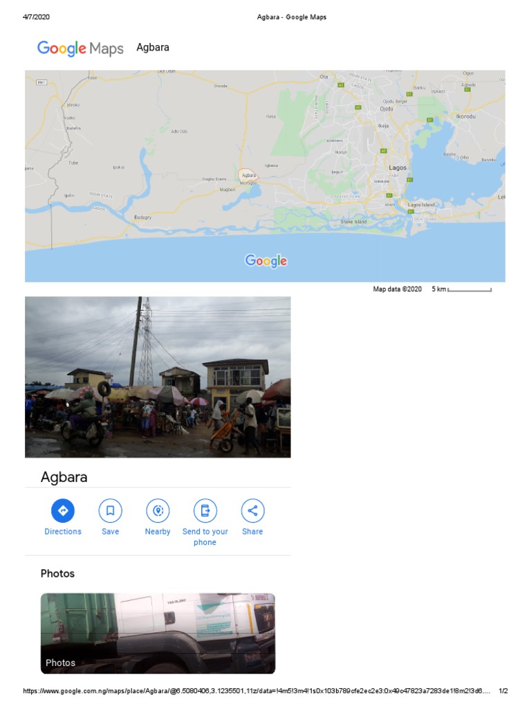 Agbara - Google Maps | PDF