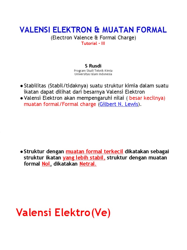 Valensi Elektron & Muatan Formal | PDF