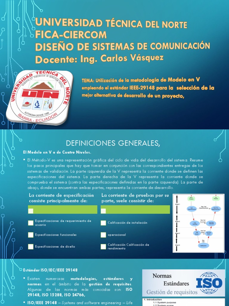 Unidad 2 MODELO-EN-V | PDF | Evaluación del ciclo de vida | Software