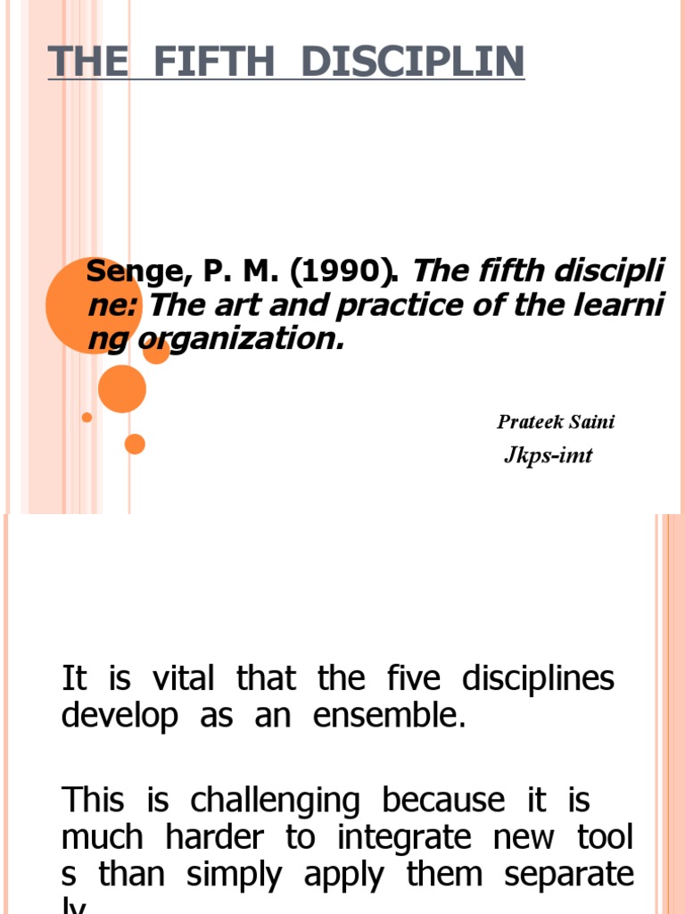The Fifth Discipline | PDF | Psychological Concepts | Human Nature