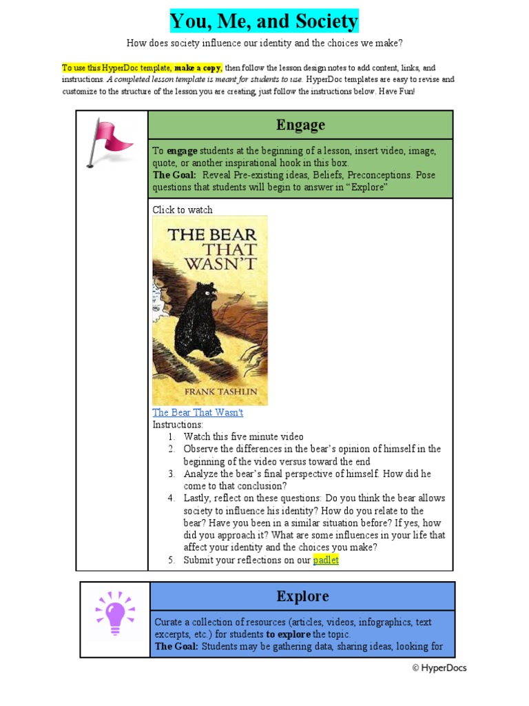 5e Inquiry-Based Lesson Plan Template-Hyperdoc | PDF | Worksheet ...