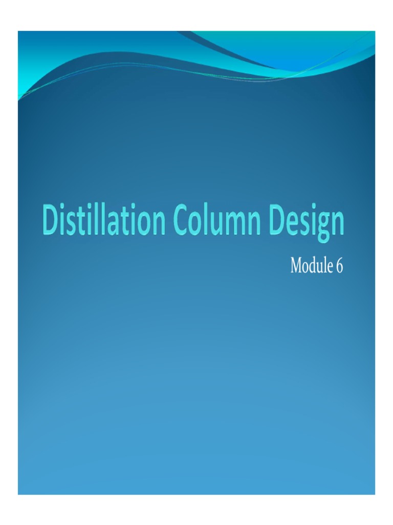 Distillation Column | PDF | Distillation | Unit Operations