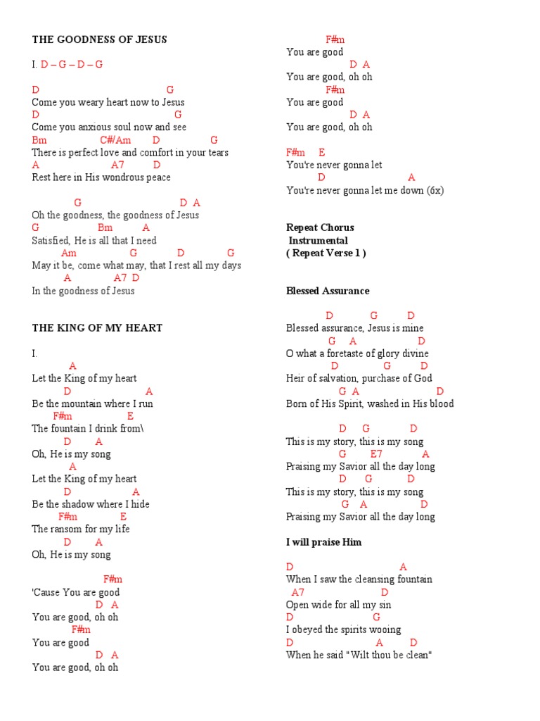 The Goodness of Jesus | PDF | Assurance (Theology) | Jesus