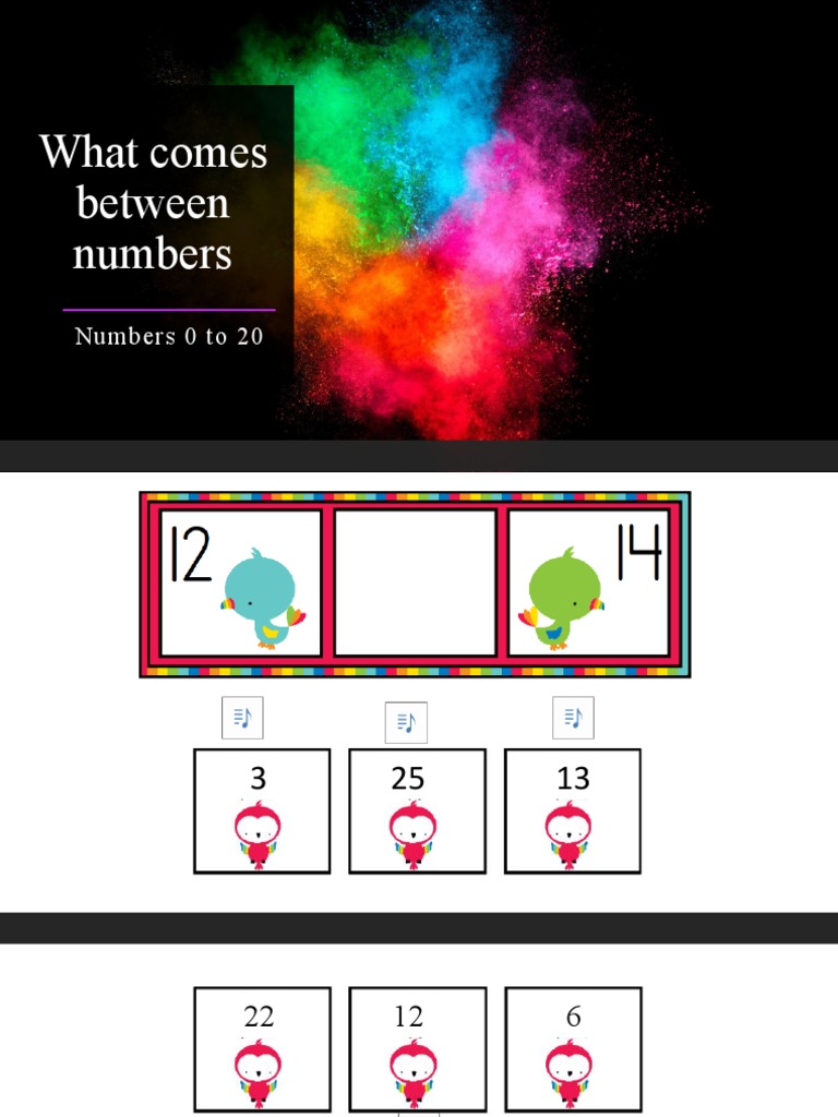 Numbers 0-20: Gaps and Patterns | PDF
