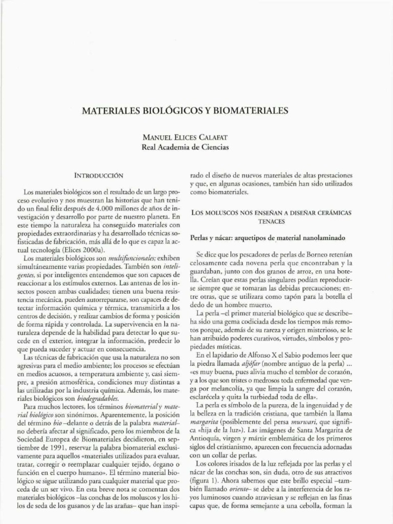Materiales Biologicos y Biomateriales | PDF | Seda | Polímeros