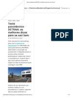 Teste Psicotécnico DETRAN: Guia Completo | PDF | Conhecimento | Psicologia
