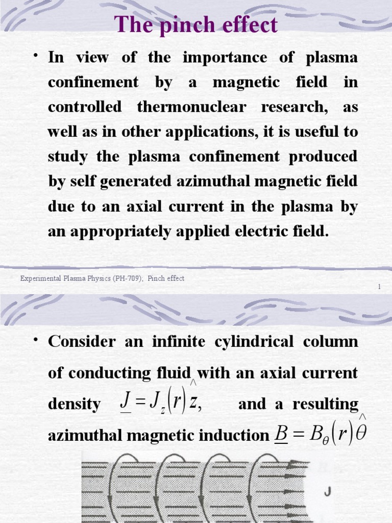 4-Pinch Effect | PDF | Plasma (Physics) | Continuum Mechanics
