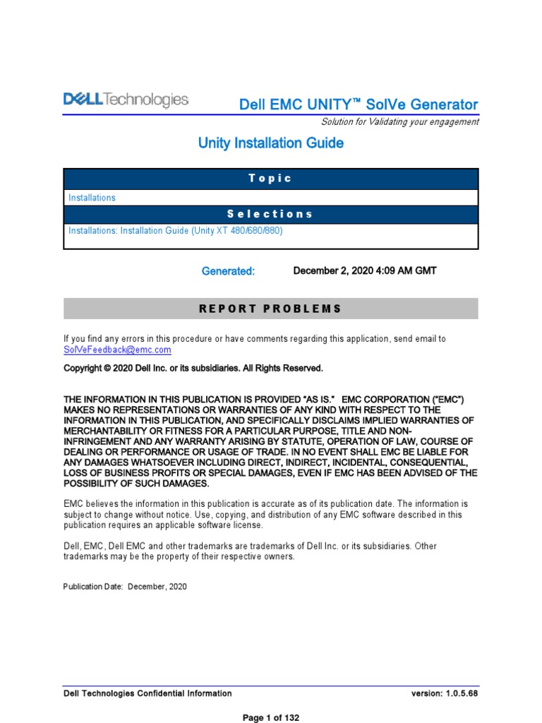 Dell EMC Unity - Installations-Unity Installation Guide | PDF | Computer Network | Computer Data ...