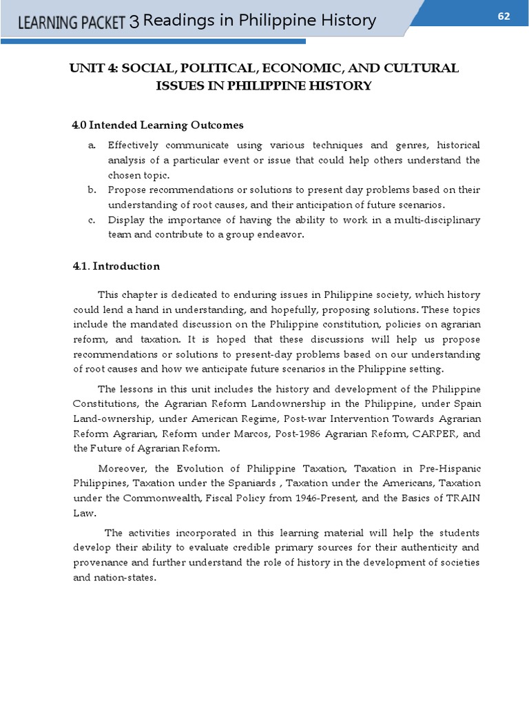 Understanding the Roots of Social, Political and Economic Issues in ...