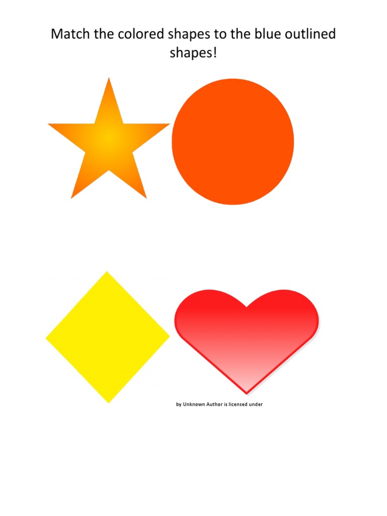 Color Shape Matching Activity | PDF | Language Arts & Discipline