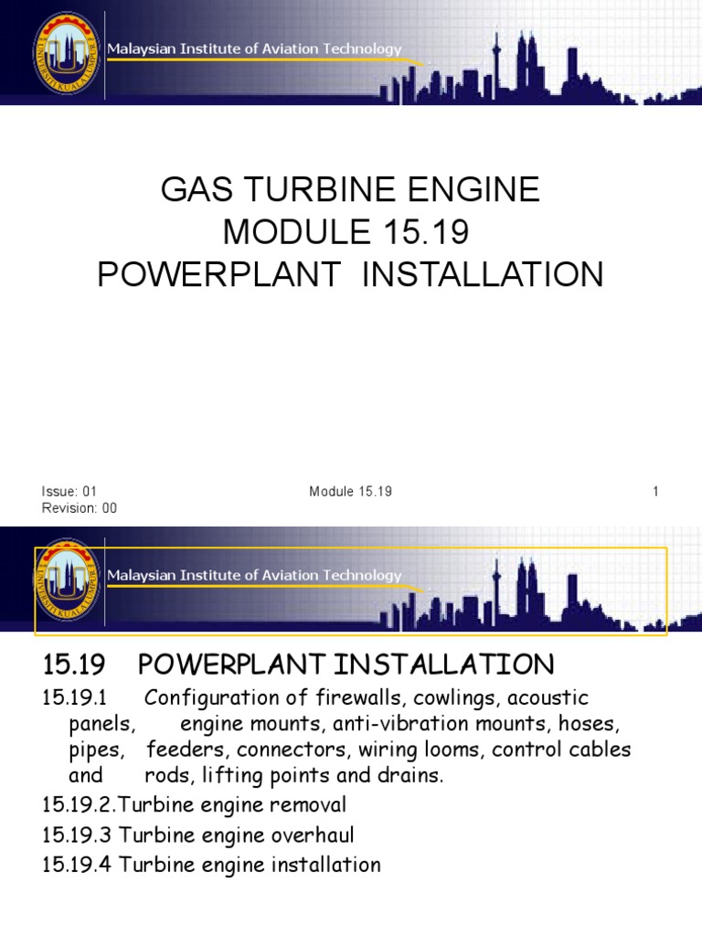 Dcam PT 66 Training Module 15.19 Powerplant Installation | PDF ...