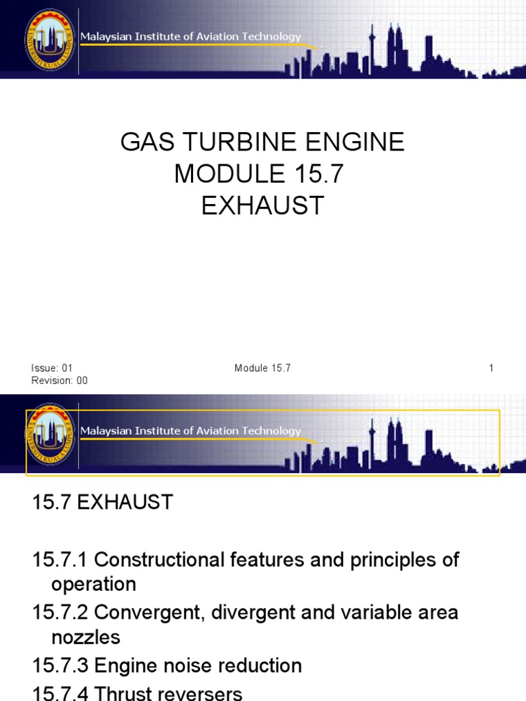 DCAM PT 66 TRAINING MODULE 15.7 Exhaust | PDF | Jet Engine ...