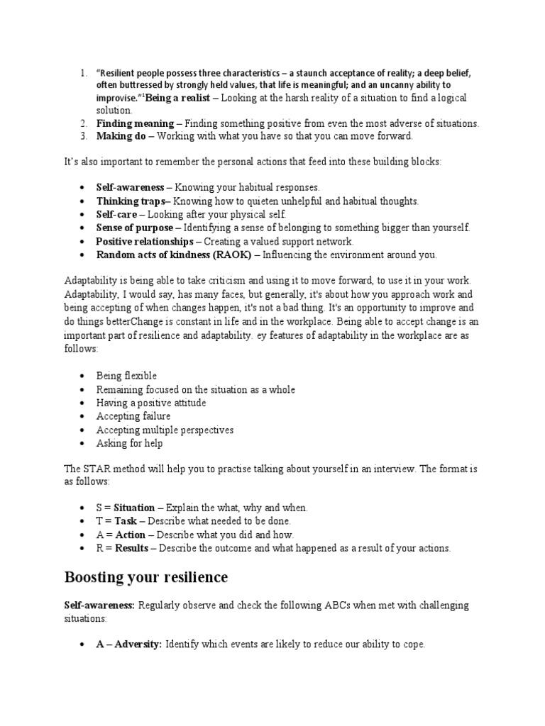 Resilient People | PDF | Psychological Resilience | Behavior Modification