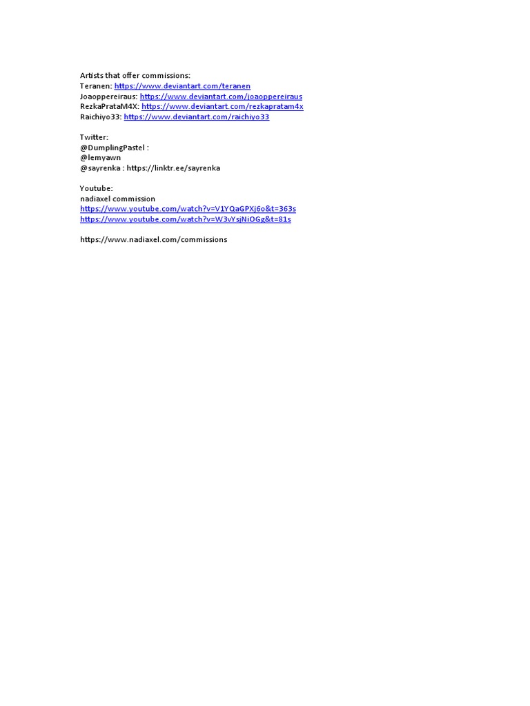 Art Commission Artists Directory | PDF