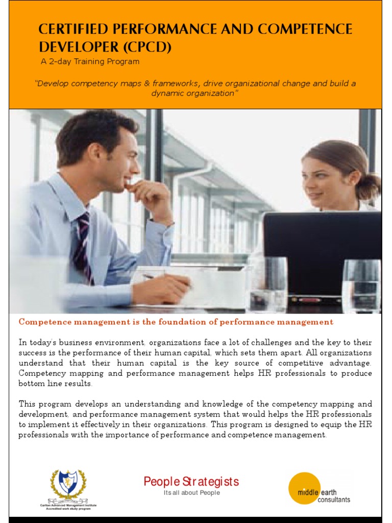 Certified Performance & Competence Developer | PDF | Competence (Human ...