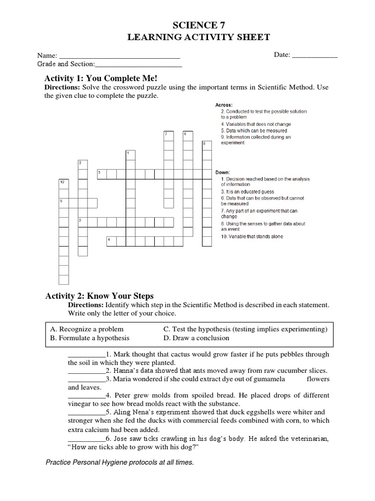 Science 7 LAS Week 1-2 | Download Free PDF | Water | Nature