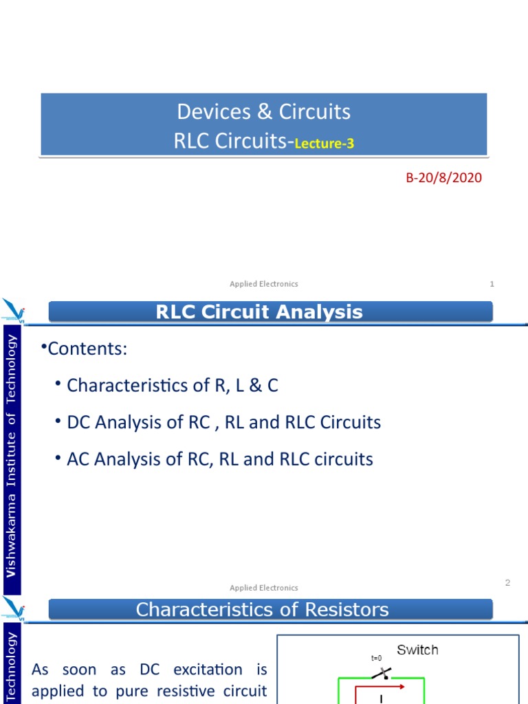 Devices & Circuits RLC Circuits | Download Free PDF | Electrical ...