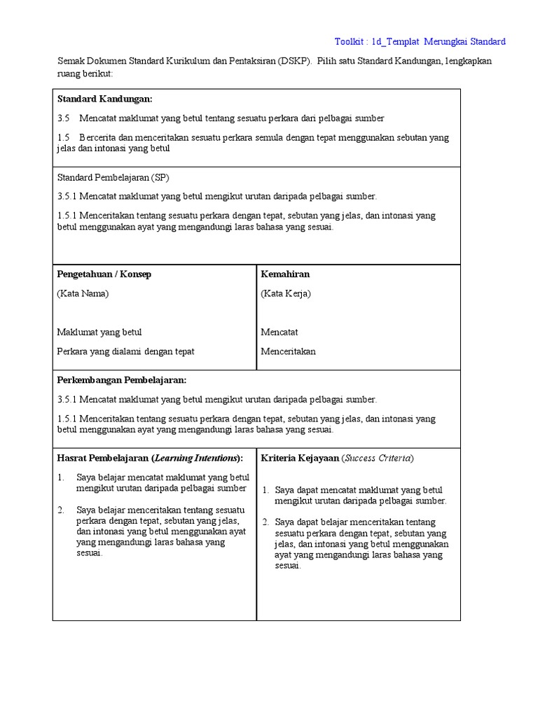 Borang D (Bahasa Melayu) 2SP | PDF