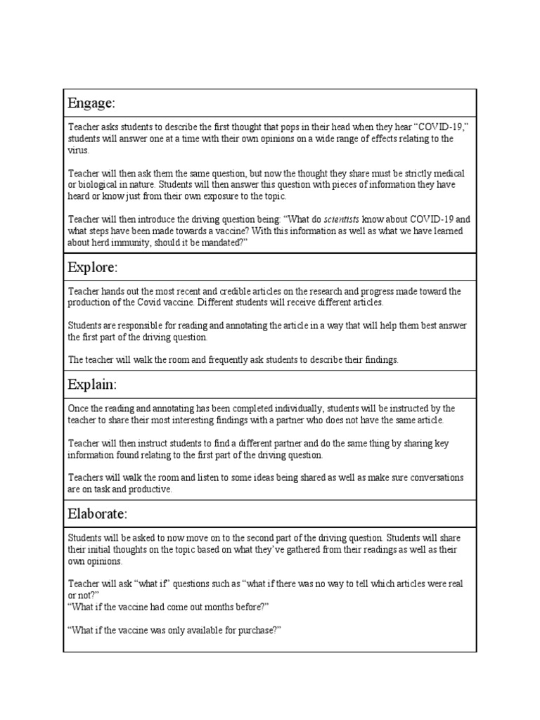 Inquiry Based Lesson Plan | PDF | Question | Teachers