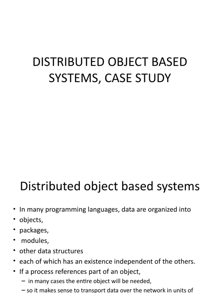 Distributed Object Based Systems: A Case Study of Linda, Tuple Spaces, and Orca | PDF | Method ...