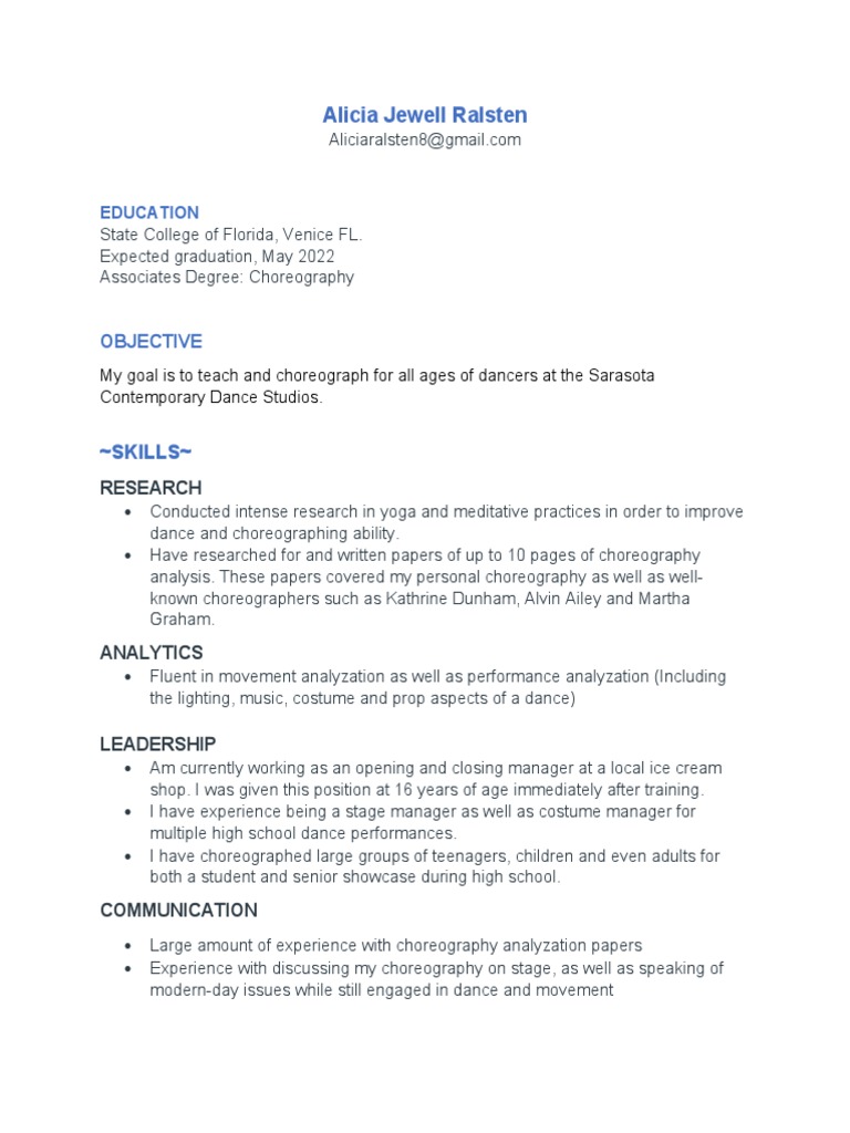 Alicia R Resume | PDF | Art