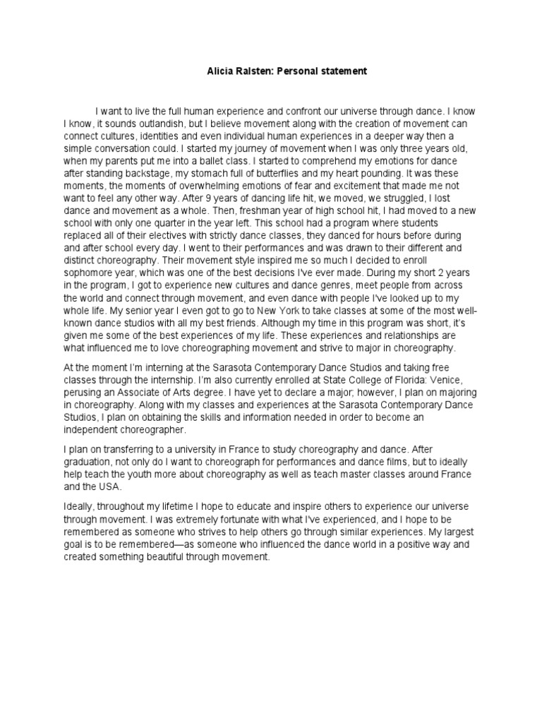 Aspiring Choreographer's Journey | PDF | Dances