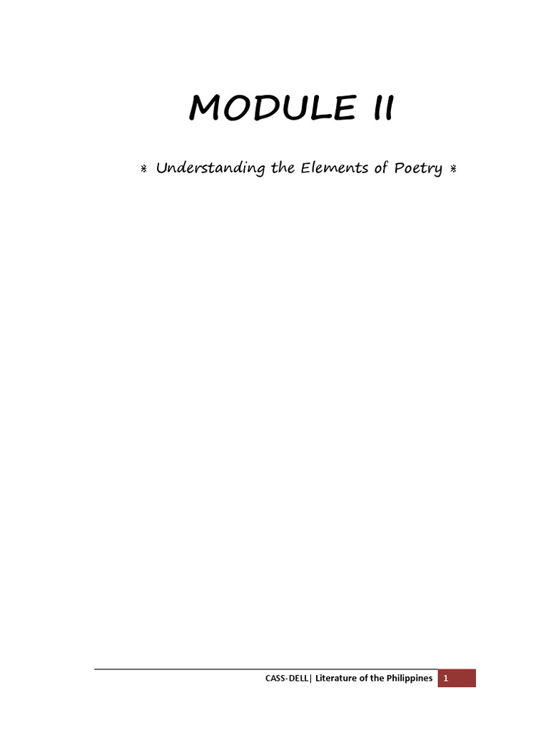 2 - Chapter I - Lesson 1 - Denotations and Connotations in Poetry | PDF ...