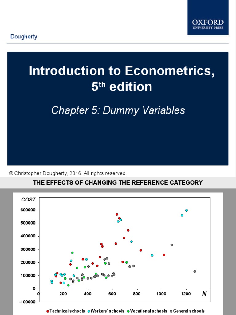 Introduction To Econometrics, 5 Edition: Chapter 5: Dummy Variables | PDF | Dummy Variable ...