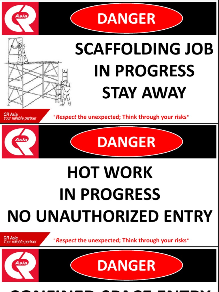Danger: Scaffolding Job in Progress Stay Away | PDF