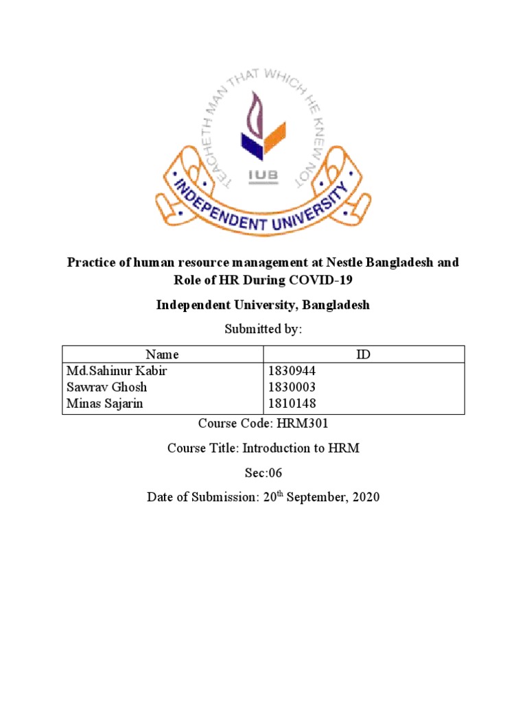 HR Management Practices at Nestlé BD | PDF | Performance Appraisal ...