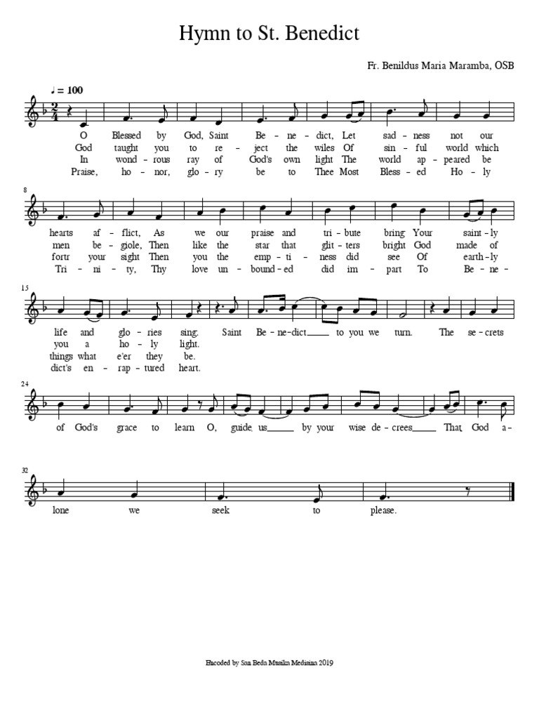 Hymn to St. Benedict: A Poetic Tribute to the Life and Teachings of the ...