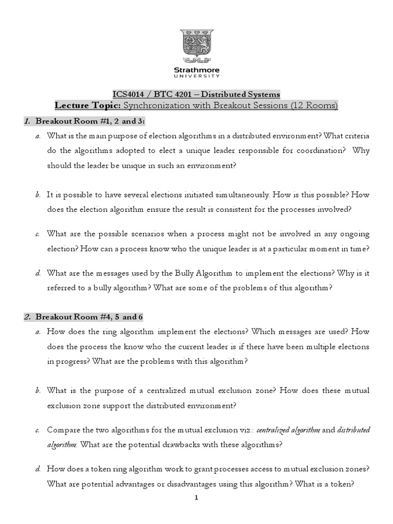 Breakout Session - Synchronization #2 | PDF | Database Transaction | Distributed Computing