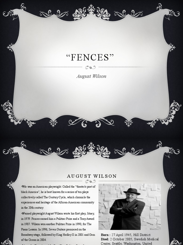 Fences by August Wilson | PDF | Fences (Play)