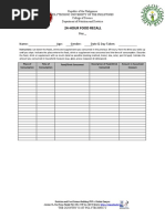 Weekly Hospital Patient Menu Sample | PDF | Baking | Cuisine