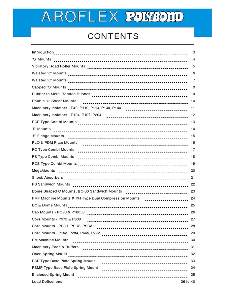 Polybond Mounts Catalogue | PDF | Mechanical Engineering | Manufactured ...