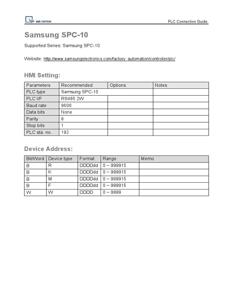 Samsung SPC-10: HMI Setting | PDF | Computer Engineering | Computer Data